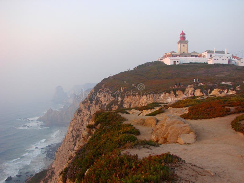 Cabo da Roca Lighthouse stock photo. Image of cliff, ocean - 4343188