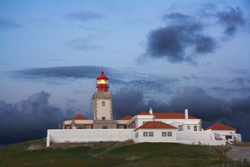 Cabo Da Roca Lighthouse (Cape of Roca) Stock Image - Image of portugal ...