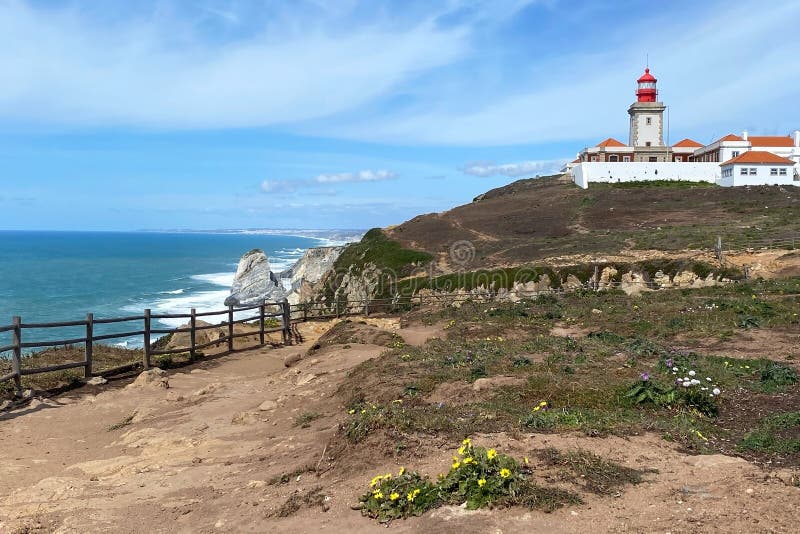 Cabo Da Roca Lighthouse in Portugal, Cabo Da Roca Stock Image - Image ...