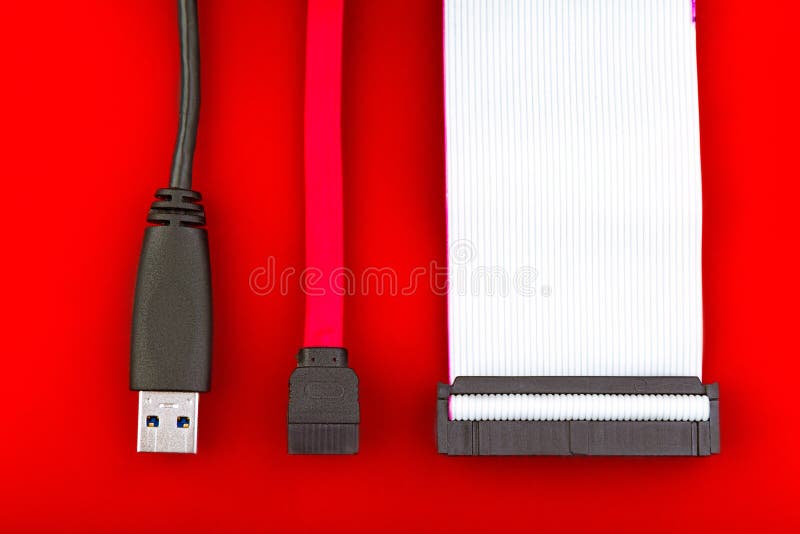 Cabo De Sata, Usb E Cabos Do Ide Foto de Stock - Imagem de tecnologia ...