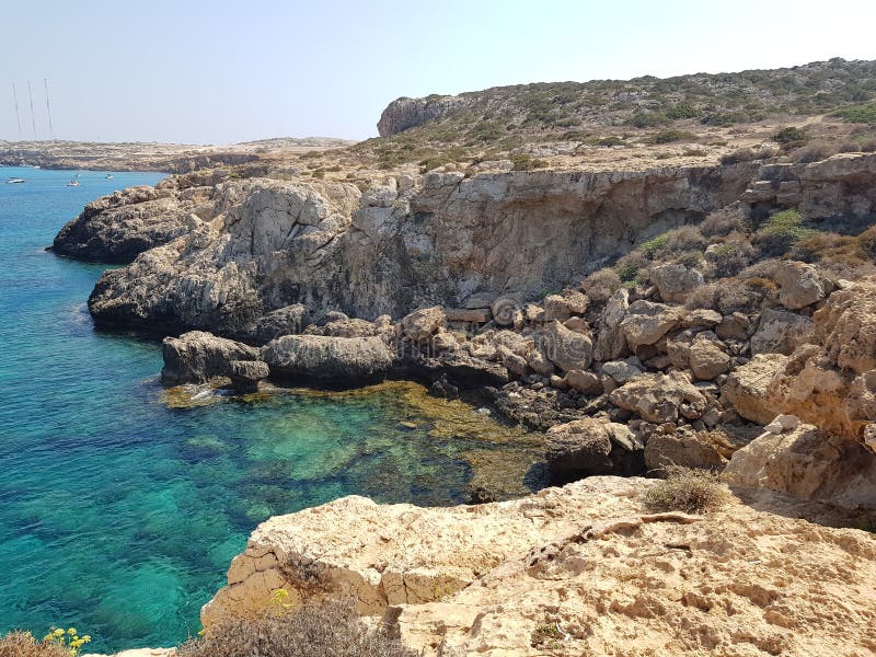 Cabo Greco, Ayia Napa, Chipre Foto editorial - Imagen de piedra ...