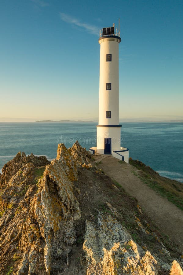 Cabo Home Lighthouse in Long Exposure Stock Image - Image of horizon ...