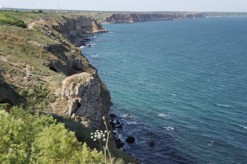 Cabo Kaliakra, Bulgaria imagen de archivo. Imagen de orilla - 134989551