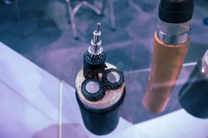 Cabo Multicore De Amostra. Fio Cortado E Descascado Imagem de Stock ...