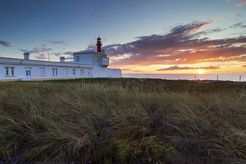 Cabo raso lighthouse stock image. Image of light, rocks - 99079153