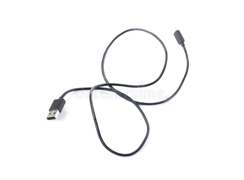 Cabo Usb Normal E Micro Isolado Em Fundo Branco Imagem de Stock ...