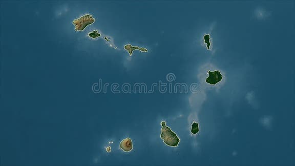 Cabo Verde Outlined. Physical Stock Illustration - Illustration of praia, physical: 302591699