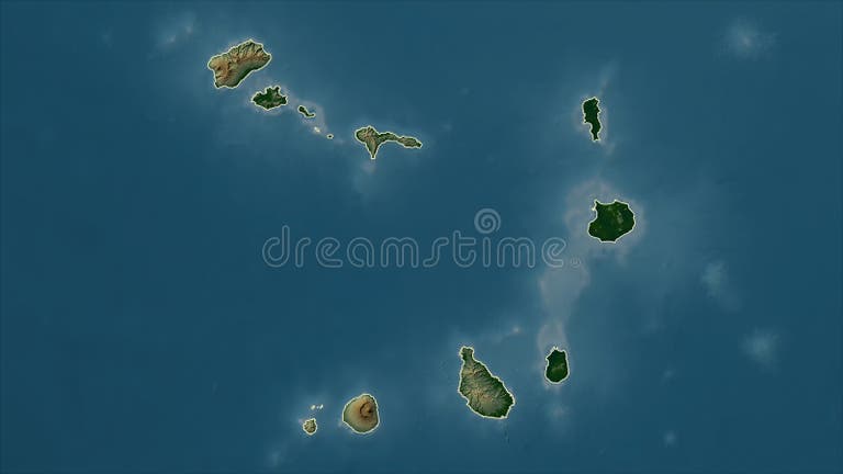 Cabo Verde Outlined. Physical Stock Illustration - Illustration of praia, physical: 302591699