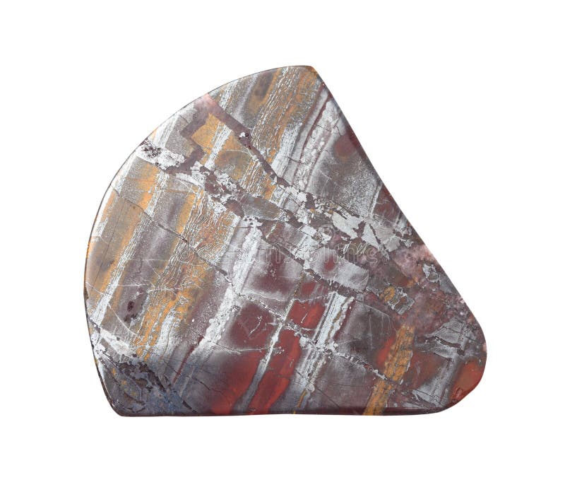 Cabochon from Polished Jaspillite Gem Isolated Stock Image - Image of ...