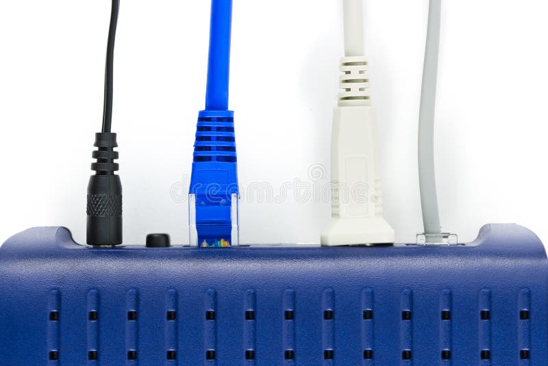 Cabos e modem foto de stock. Imagem de elétrico, textura - 35479562