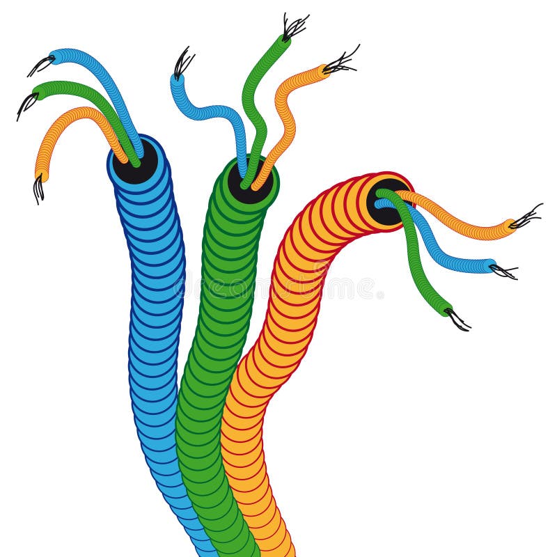 Cabos (vetor) ilustração do vetor. Ilustração de elétrico - 7565615