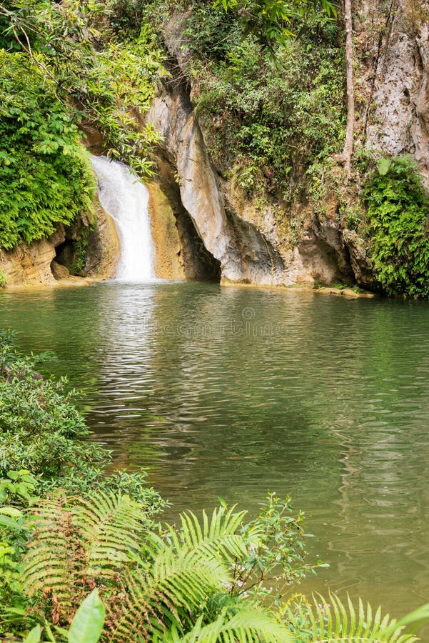 Caburni Waterfall and Pool Near Trinidad Cuba Stock Image - Image of ...