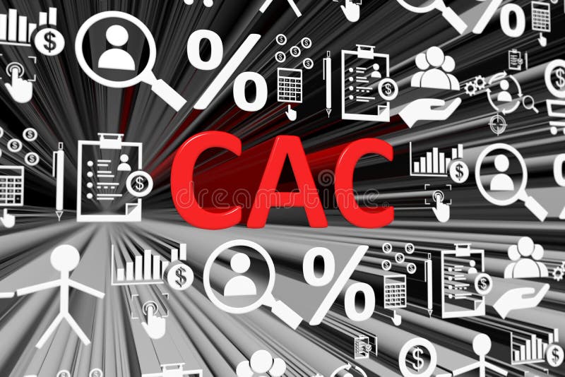 CAC Concept Blurred Background Stock Illustration - Illustration of ...