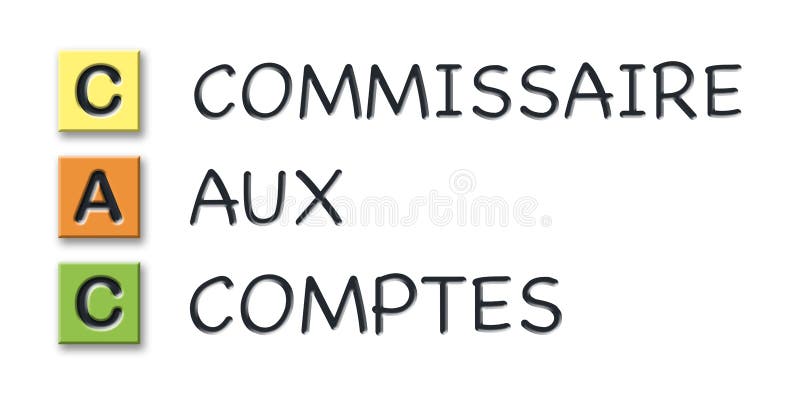 CAC Initials in Colored 3d Cubes with Meaning in French Language Stock ...