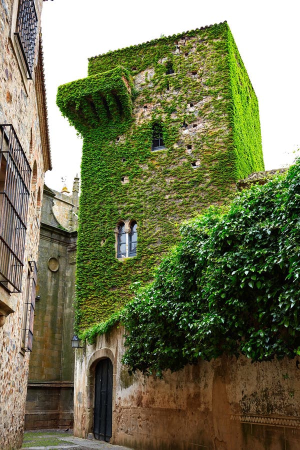 Caceres Torre Del Sande Tower in Spain Stock Photo - Image of ...