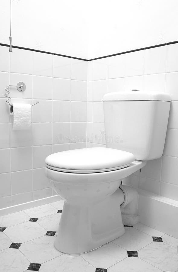 Cacerola del WC imagen de archivo. Imagen de aislado, blanco - 1266475