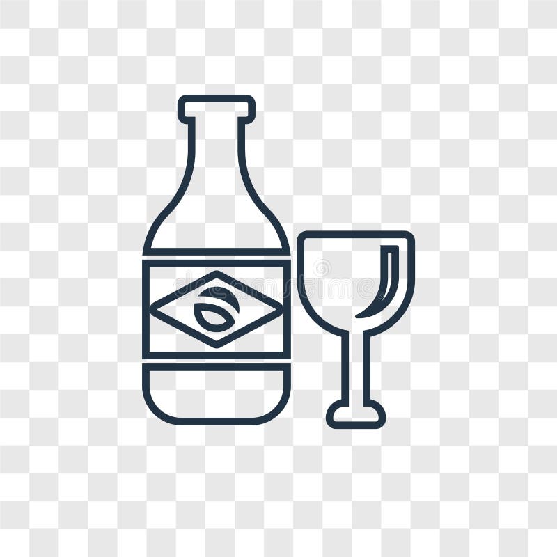 Cachaca Concept Vector Linear Icon Isolated on Transparent Background ...