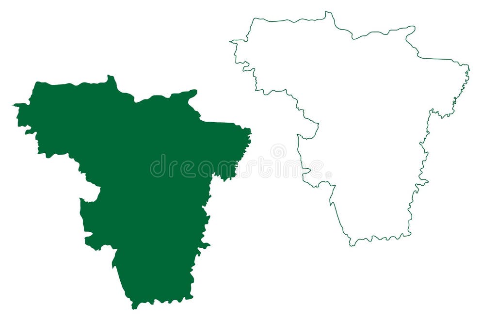 Cachar District Assam State, Republic of India Map Vector Illustration ...