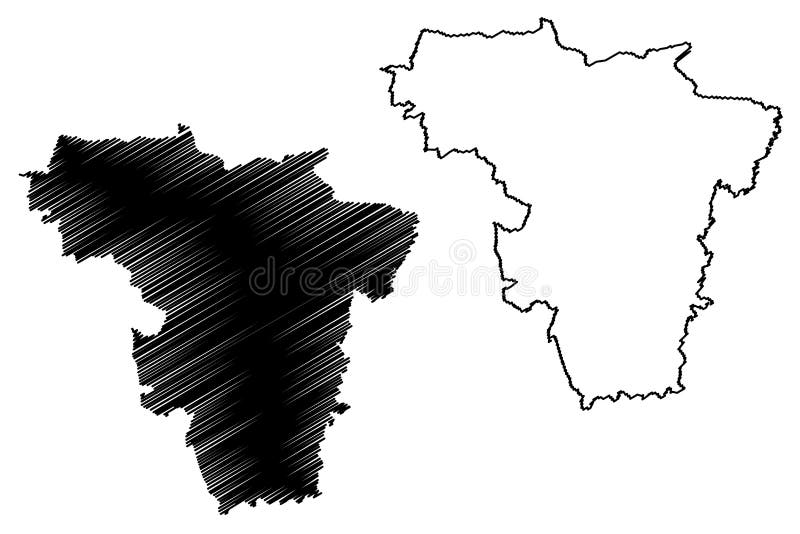 Cachar District Assam State, Republic of India Map Vector Illustration ...