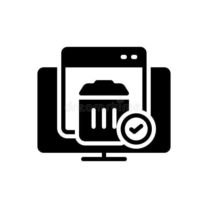 Black Solid Icon for Cache, Memory and Data Stock Vector - Illustration ...