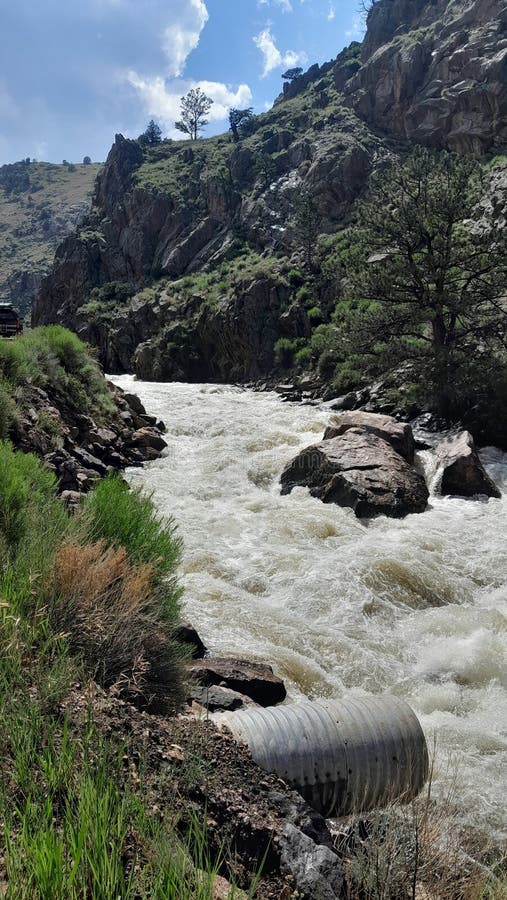 Cache La Poudre River Colorado Scenic Byway Stock Image - Image of ...