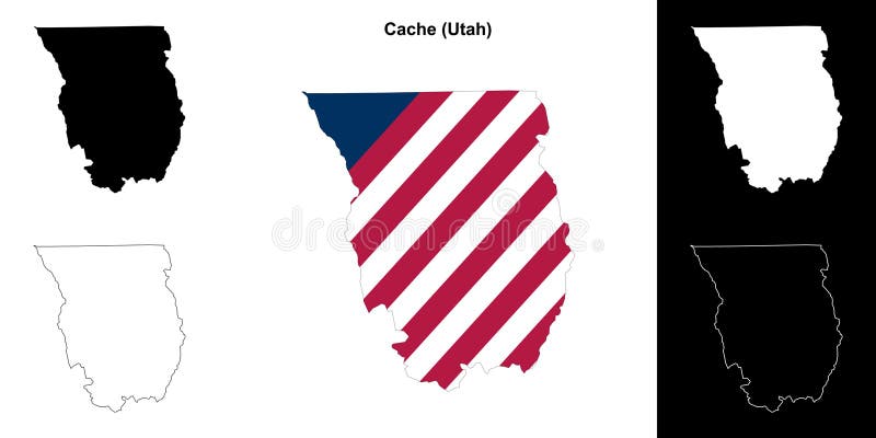 Cache outline map stock illustration. Illustration of shape - 324143769