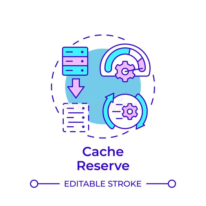 Cache Reserve Multi Color Concept Icon Stock Illustration ...