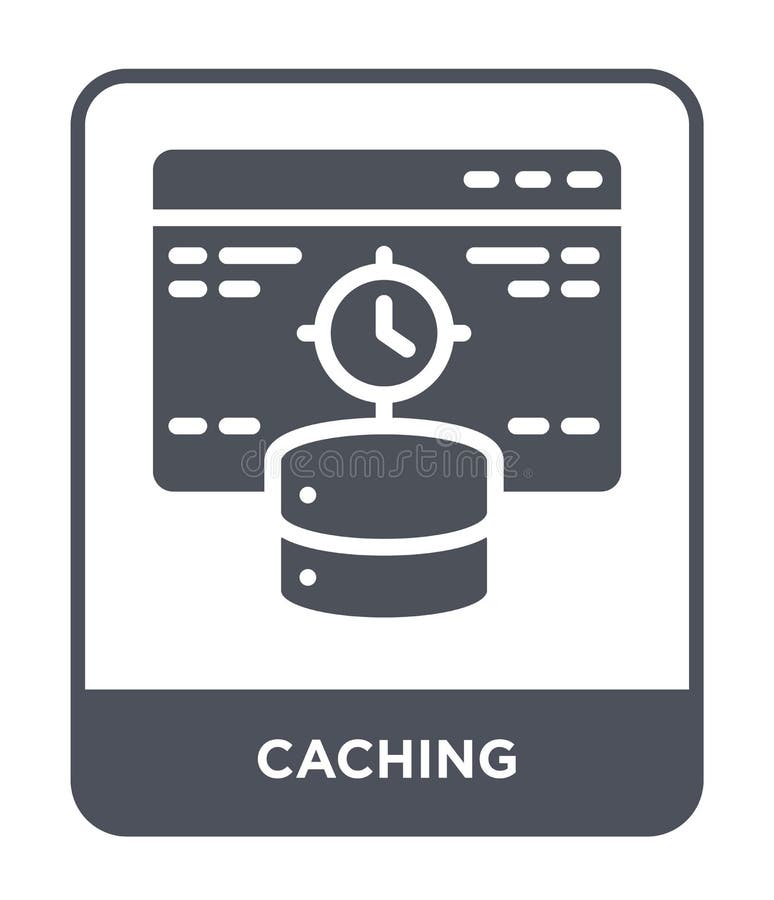 Caching Icon in Different Style Vector Illustration. Two Colored and ...