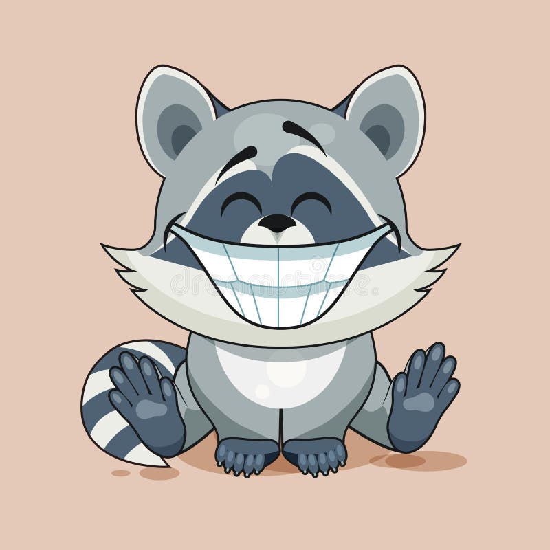 Emociones De La Cara Del Mapache Expresión Facial Ilustración Del ...