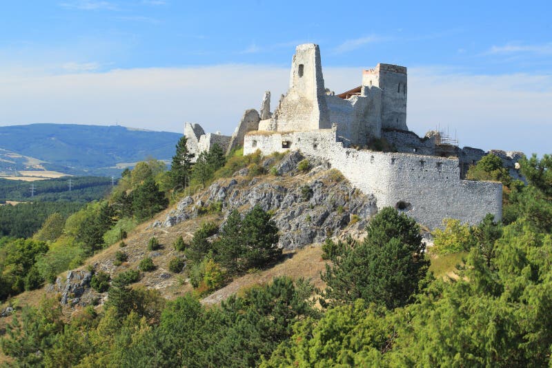 Cachtice castle stock photo. Image of landmark, ruin - 58009400