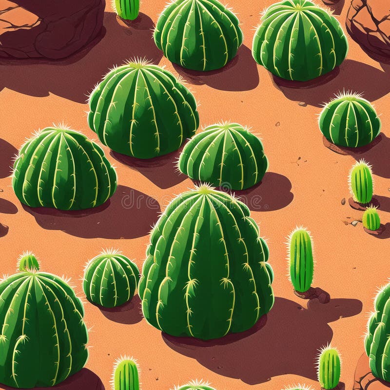 Cacti Seamless Repeat Pattern Design Cactuss for Textile Design Fabric ...
