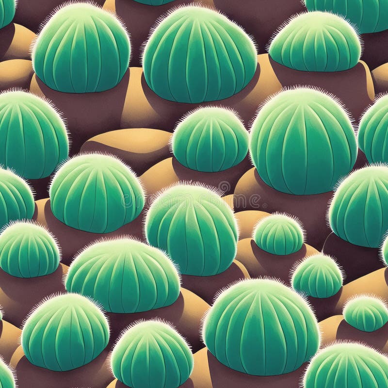 Cacti Seamless Repeat Pattern Design Cactuss for Textile Design Fabric ...