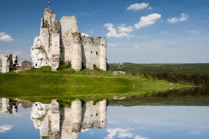 Medieval Destroyed Walls and Plants Stock Image - Image of europe ...