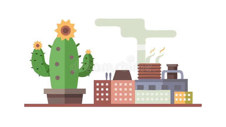 Cactus Data Trend. Desert Plant Analytics, Vector Design Generative AI ...