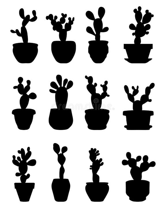 Cactus en conserva stock de ilustración. Ilustración de vario - 64678409