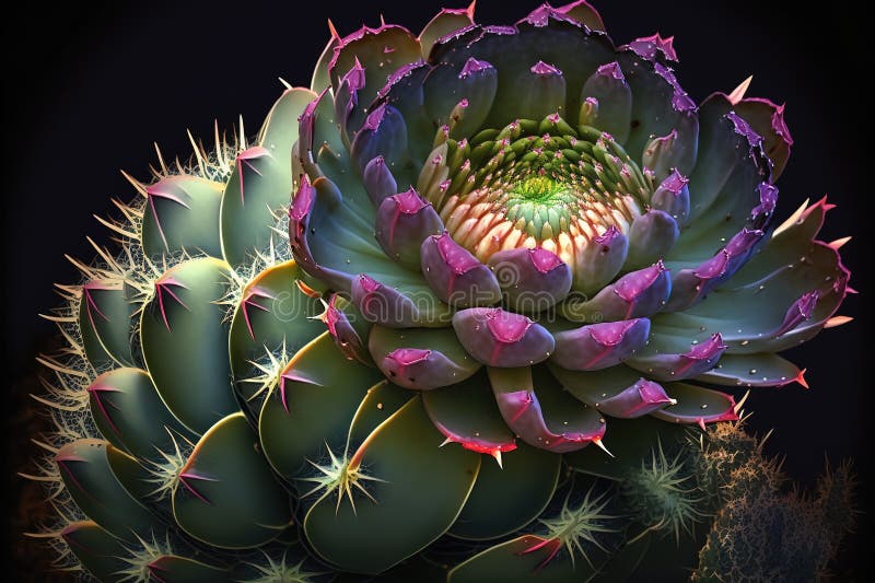 Cactus Flower Design, Generative Ai Stock Illustration - Illustration ...