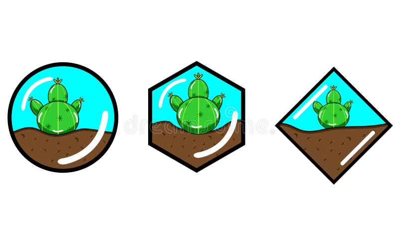 Cactus geometry inside stock vector. Illustration of concept - 208118879