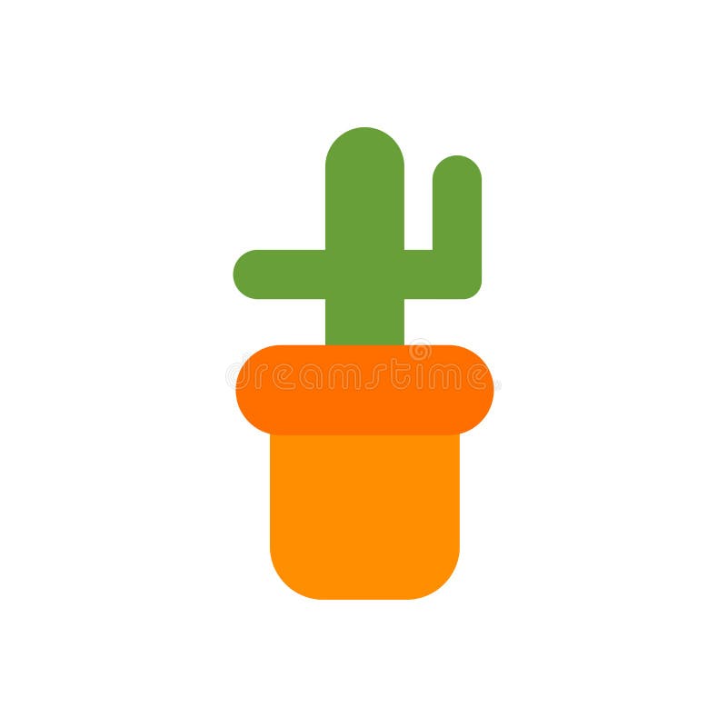 Cactus Icon Vector Sign and Symbol Isolated on White Background, Cactus ...