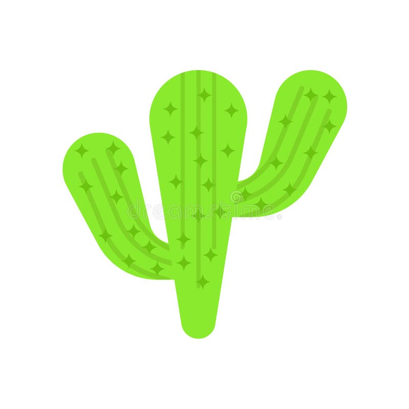 Cactus Icon Vector Sign and Symbol Isolated on White Background Stock ...