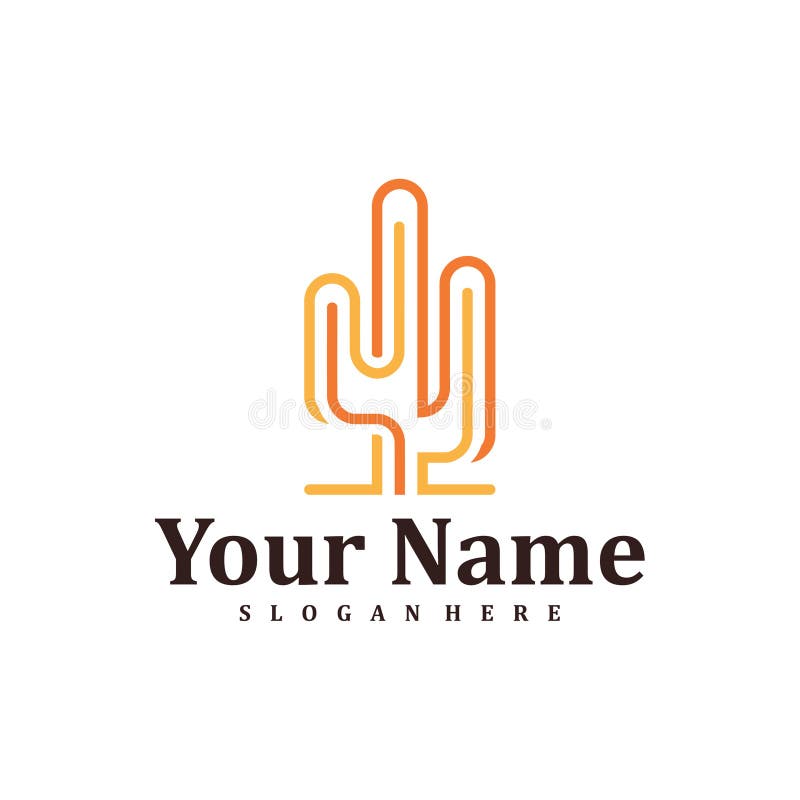 Cactus Logo Design Template. Creative Cactus Logo Vector Illustration ...