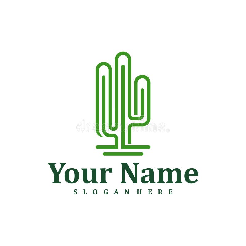 Cactus Logo Design Template. Creative Cactus Logo Vector Illustration ...
