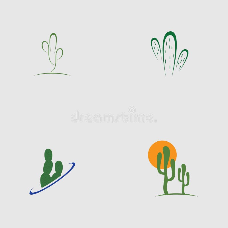 Cactus Logo Design Vector Illustrations Stock Illustration ...