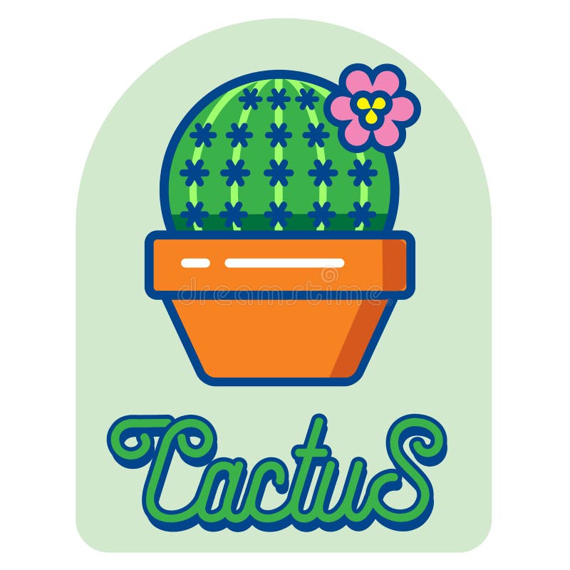 Cactus logo icon stock illustration. Illustration of garden - 103527924