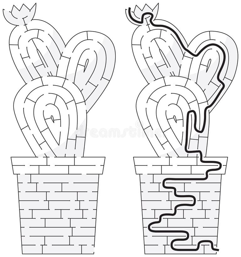 Cactus Maze Stock Illustrations – 187 Cactus Maze Stock Illustrations ...