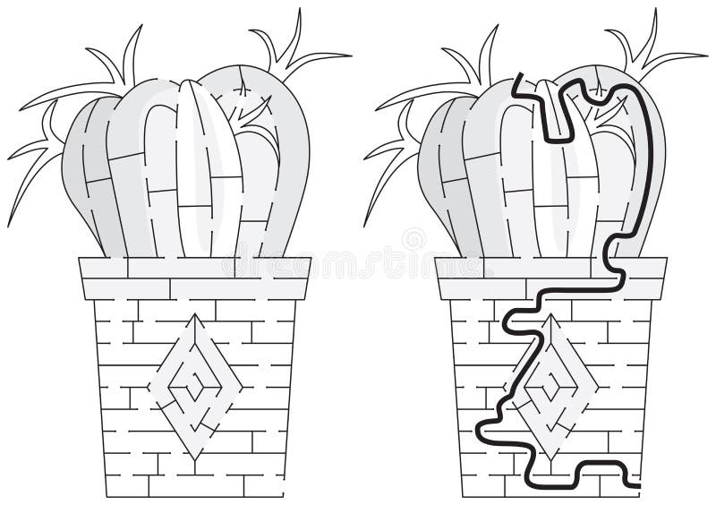 Cactus Maze Stock Illustrations – 125 Cactus Maze Stock Illustrations ...