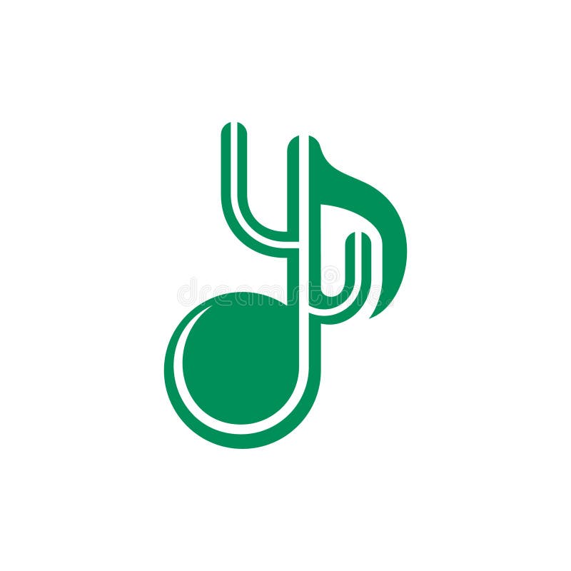 Cactus Music Note Logo Design, Nature Plant Vector Design Template ...