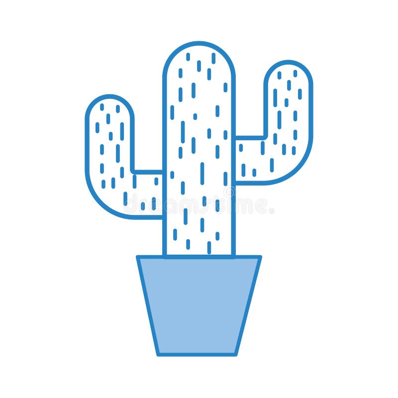 Cactus Office Plant Isolated Icon Stock Vector - Illustration of ...