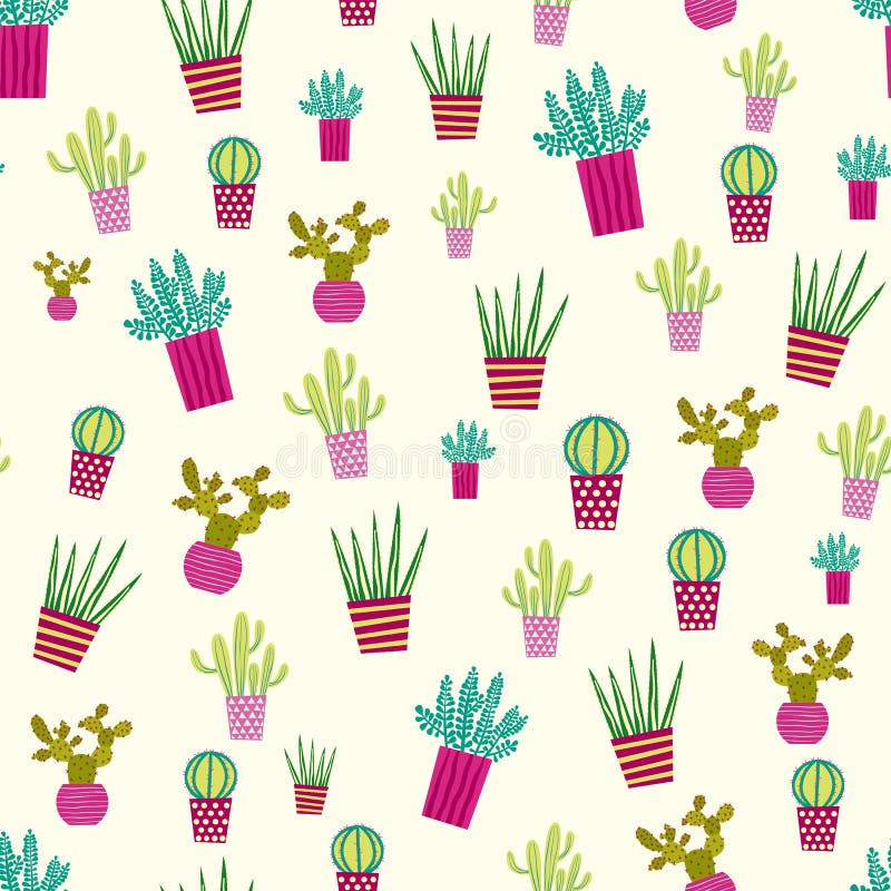 Cactus Repeating Pattern Stock Illustrations – 1,191 Cactus Repeating ...