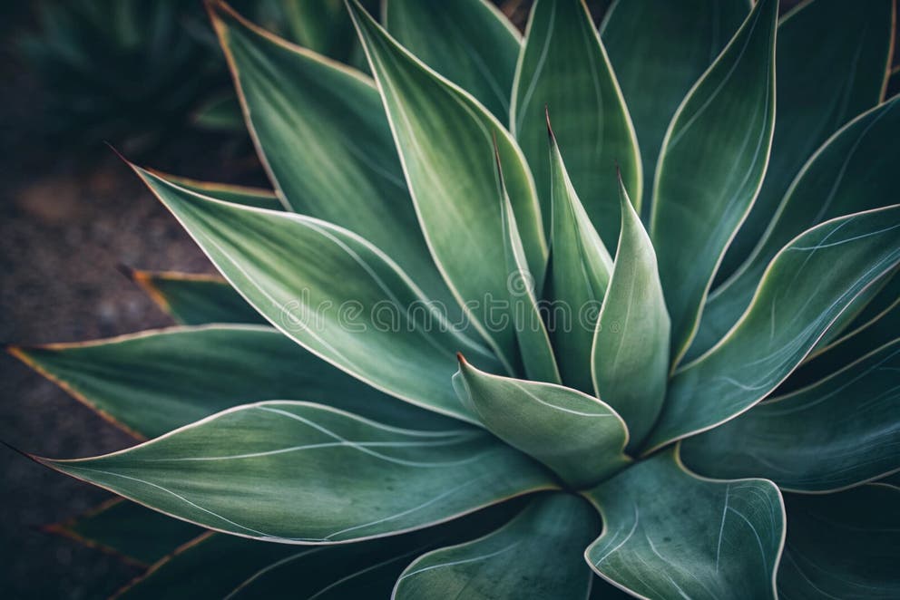 Cactus Plant Agave Attenuata Soft Details Texture Stock Photo - Image ...