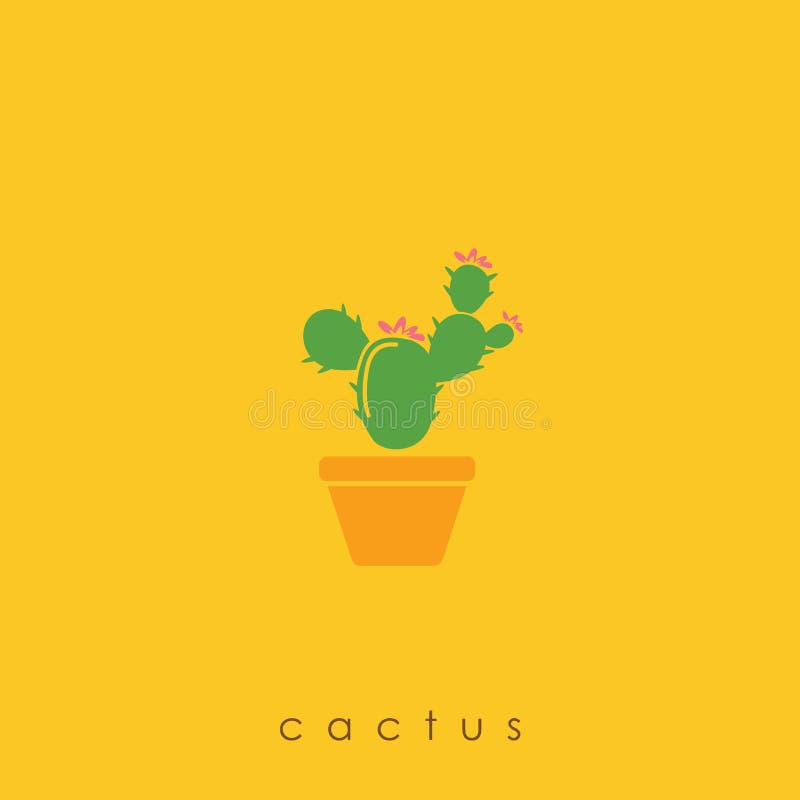 Cactus Plant. Vector Illustration Decorative Design Stock Vector ...